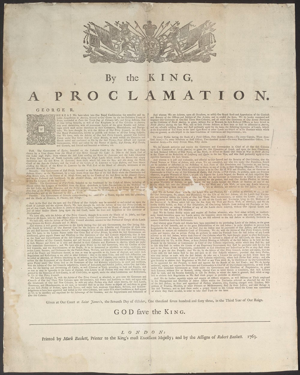 Document 6: The Royal Proclamation of 1763 | Open History Seminar ...